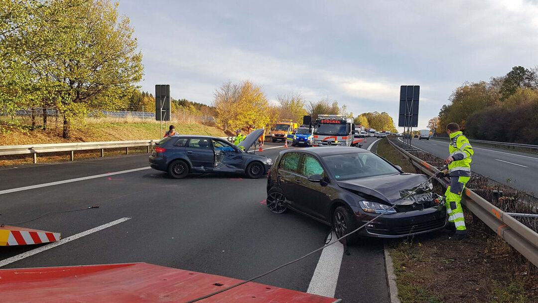 Vier Verletzte bei Unfallserie auf A72 bei Zwickau - Radio Zwickau